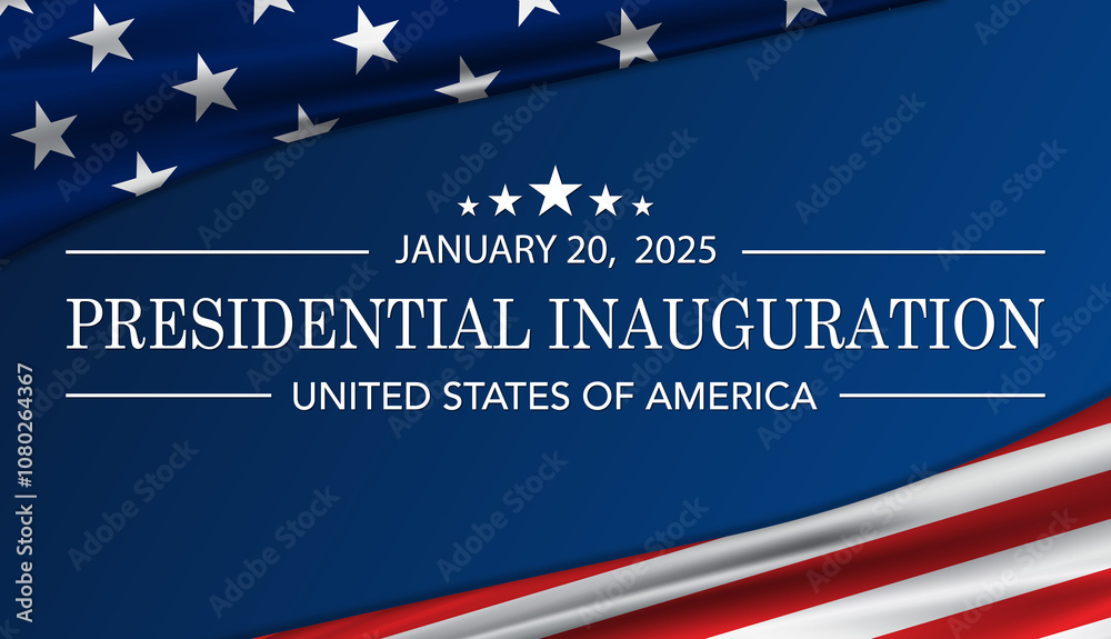 Ilustración de Stock 2025 US Presidential Inauguration banner | Adobe Stock