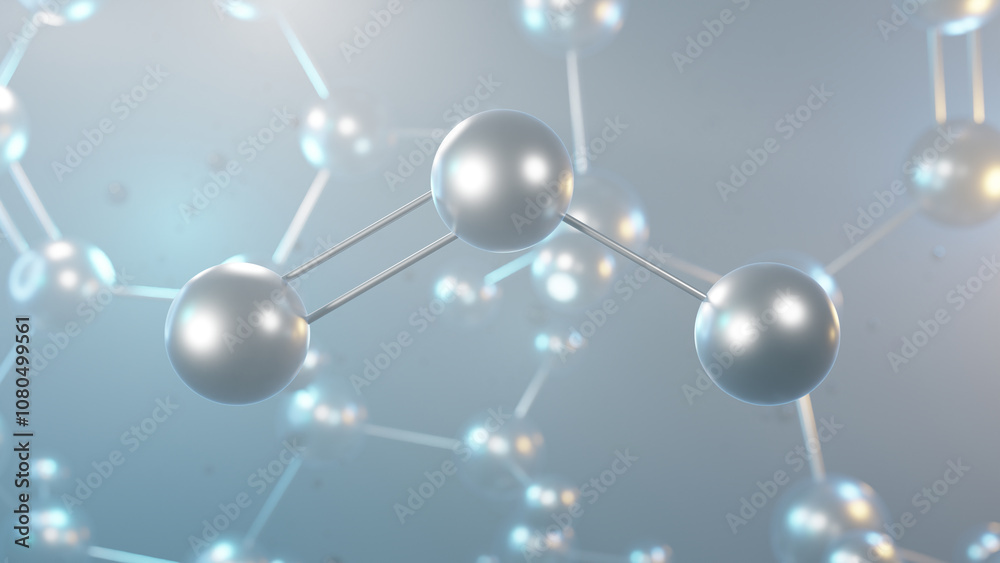 nitrogen dioxide molecular structure, 3d model molecule, nitrogen oxides, structural chemical ...