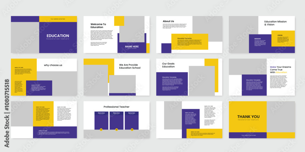 education presentation powerpoint design slide template. kids back to ...