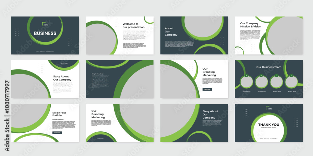 digital business slide presentation design template. presentation ...