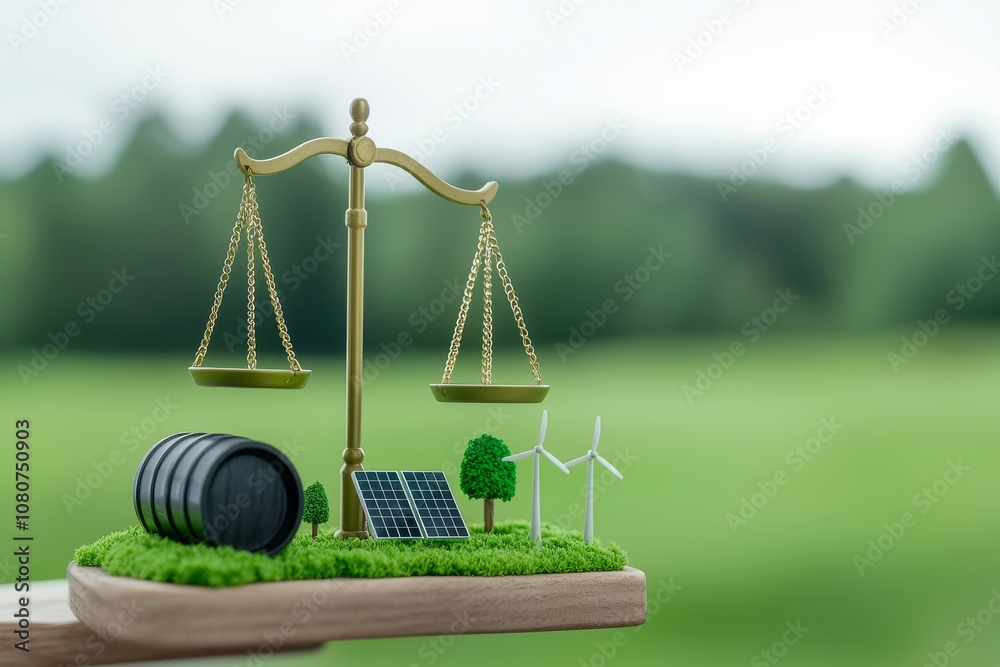 Fuel concept: fossil fuels vs renewable / future clean energy ...