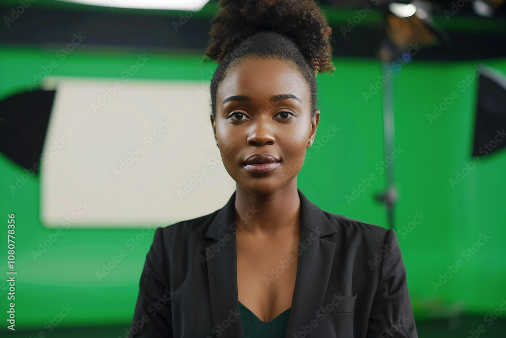 Generative AI professional male female Television Reporter in broadcast ...