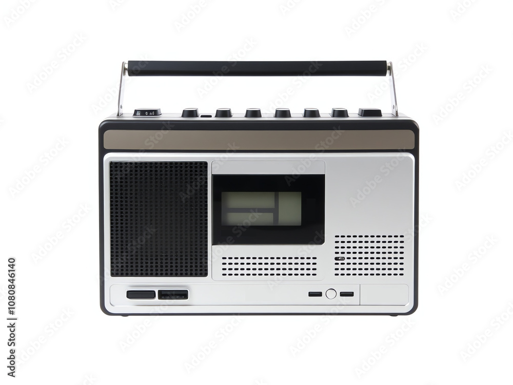 Vintage portable radio cassette player with sleek design suitable for ...