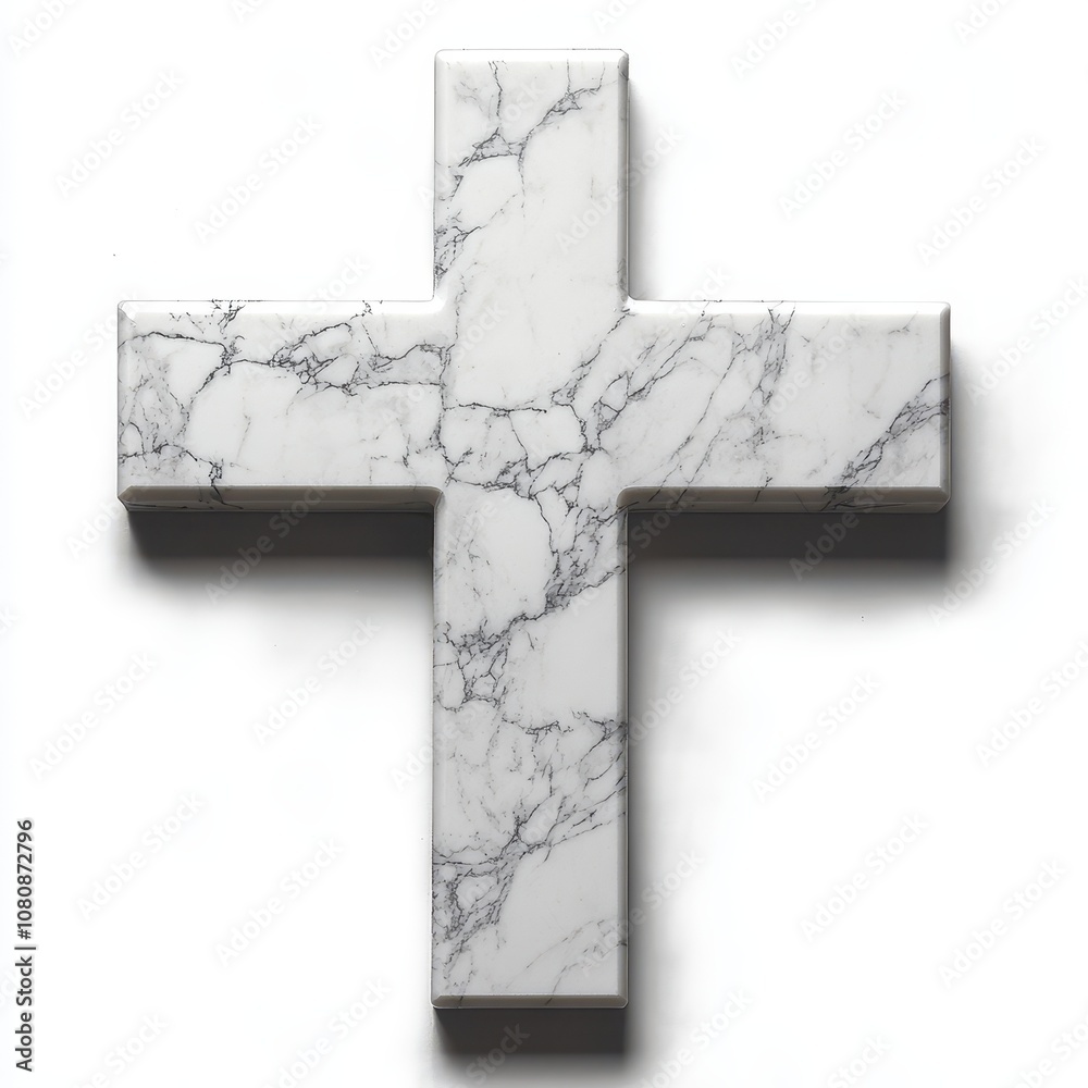 Marble stone cross design, smooth surface with subtle veining, elegant ...
