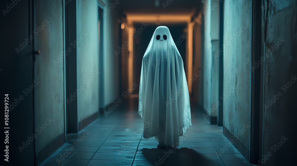 Creepy ghost figure caught on camera in dark haunted house scary ...