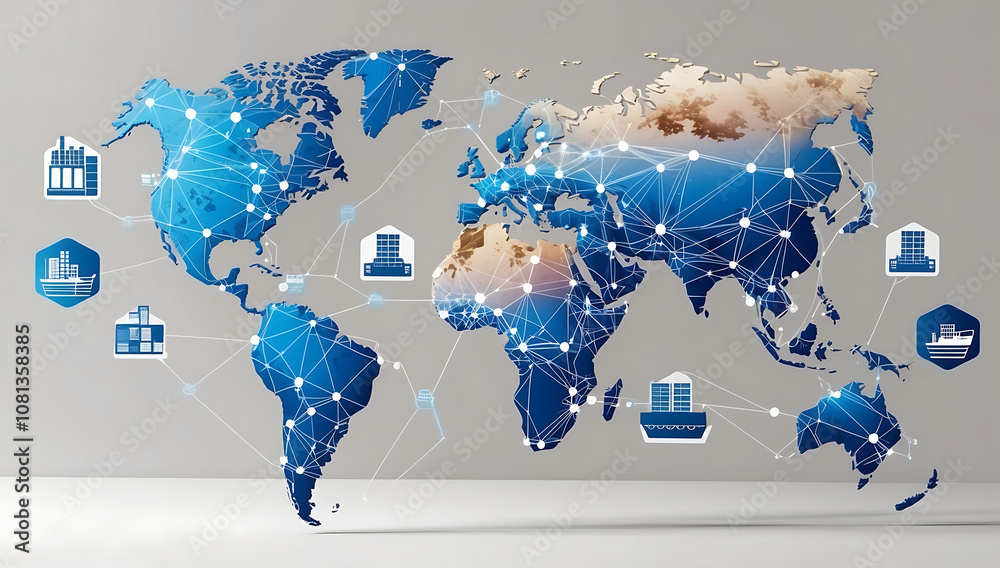 Intricate global value chains connecting manufacturers, suppliers, and ...