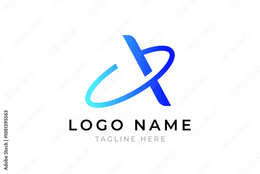 Letter A With Rounded Orbit planet Logo Stock Vector | Adobe Stock