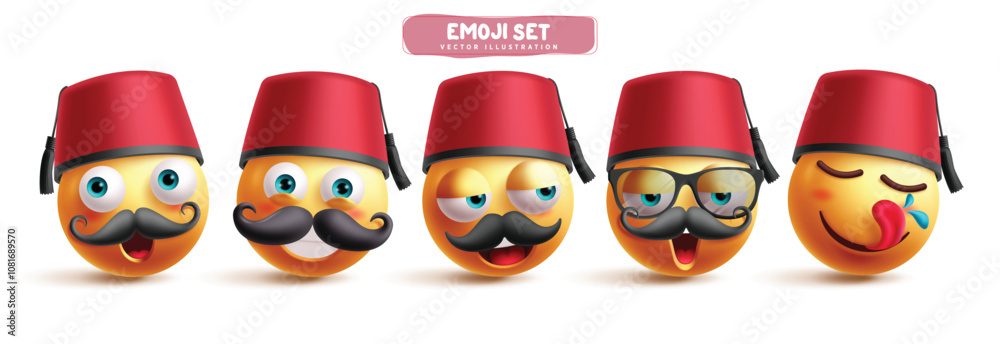 Turkish emoji characters vector set. Emojis turkey europe clip art ...