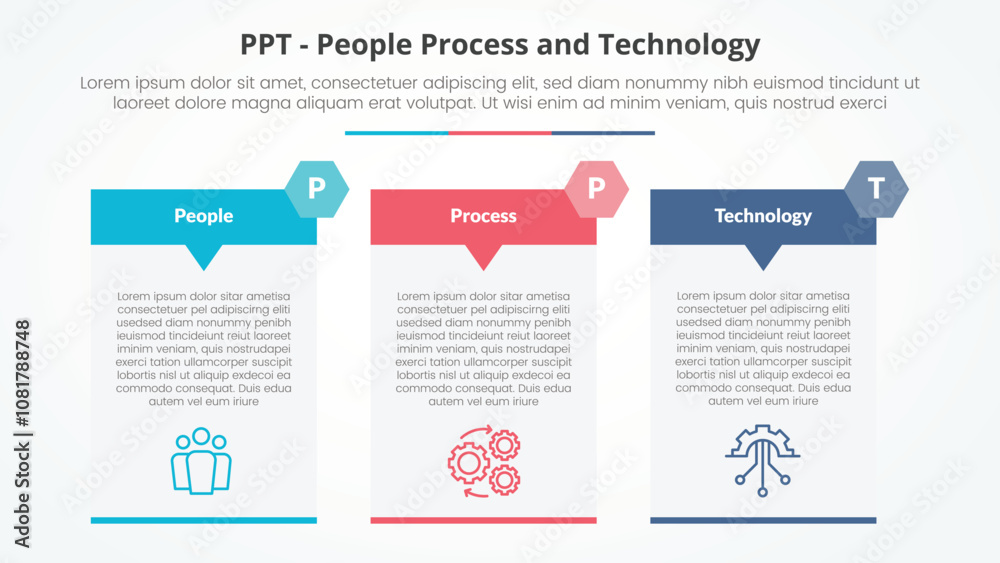 PPT framework infographic concept for slide presentation with big table ...