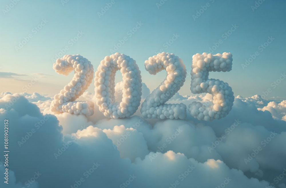 Planning 2025 review new year symbol. Forward to a bright future ...