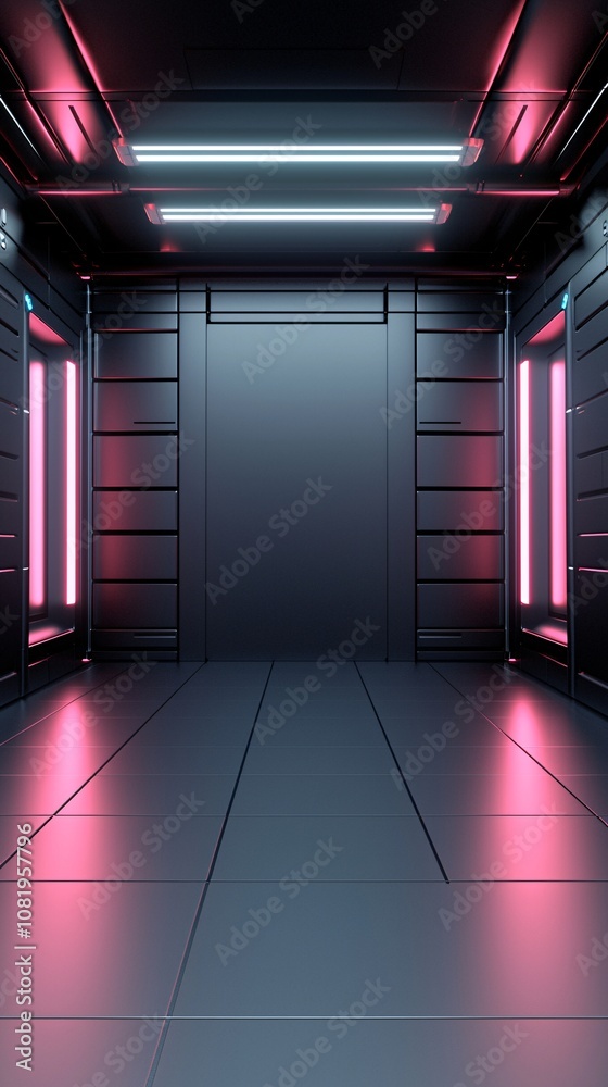 digital interface mockup, futuristic design with interactive elements ...
