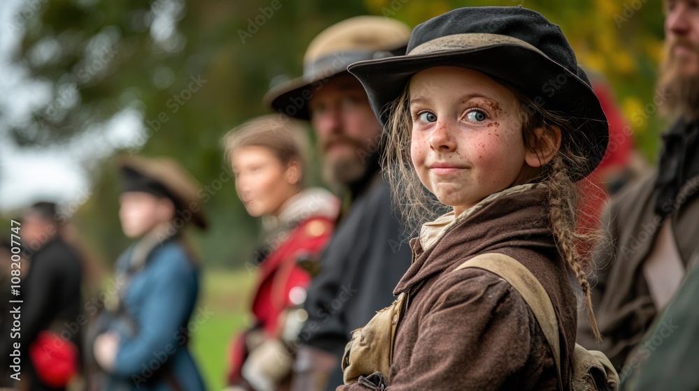 Historical civilian life during war reenactments, highlighting the ...