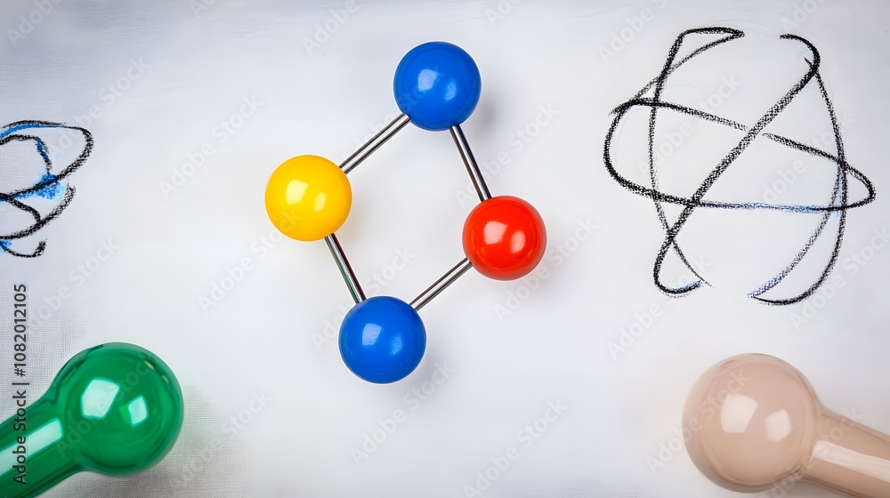 Atomic splitting diagram showing the process of nuclear fission, where ...