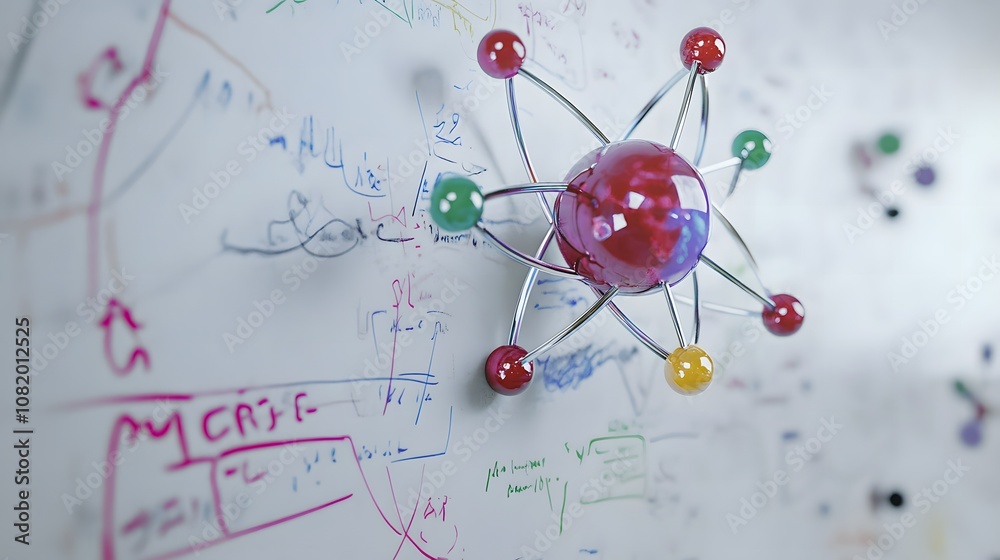 Atomic splitting diagram showing the process of nuclear fission, where ...