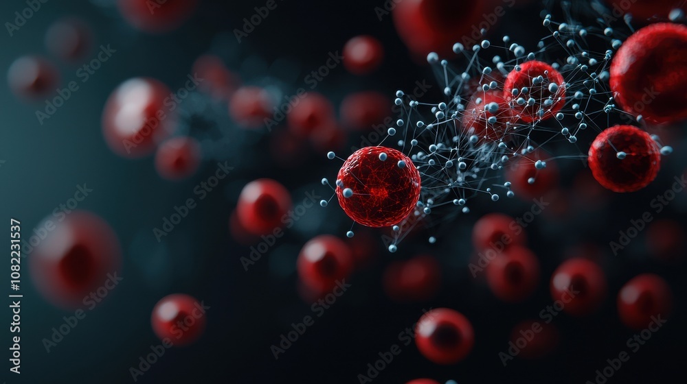 Dynamic blood cell visualization in medical diagnosis digital overlay ...
