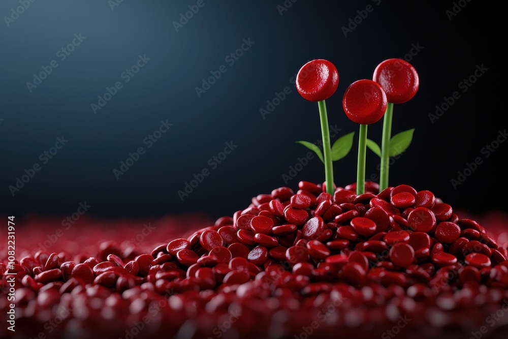 Microscopic observation of red blood cells flowing through circulatory ...