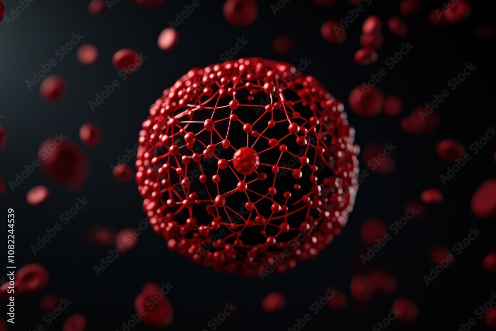 Visualizing blood cell dynamics detailed render of hemoglobin structure ...