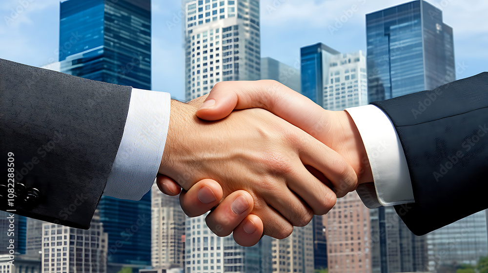 successful business agreement contract dealing businessman handshake ...