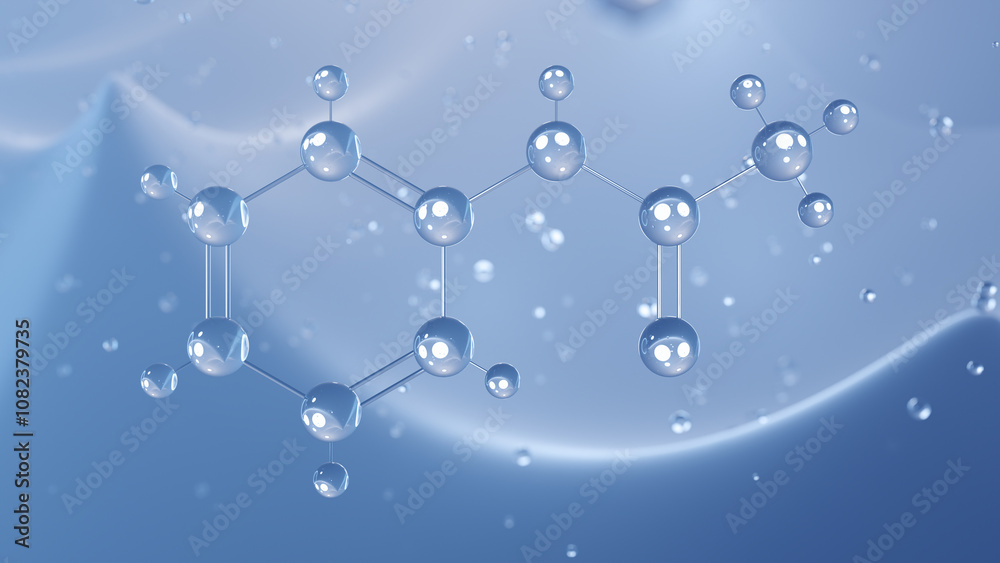 acetanilide molecular structure, 3d model molecule, analgesic ...