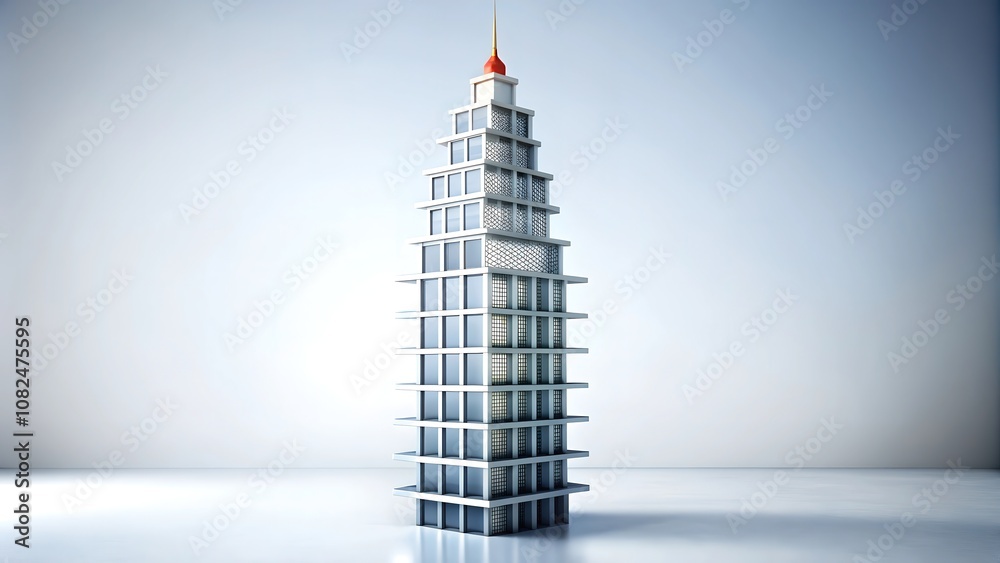 Modern architectural building featuring a unique, multi-level design ...