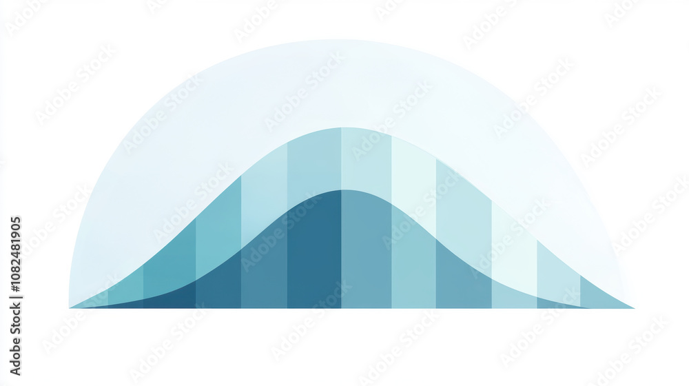 Stylized Illustration Of A Normal Distribution Curve With Gradient Colors Symbolizing