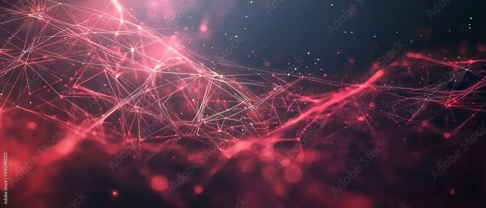 4k abstract digital data plexus technology background featuring low ...