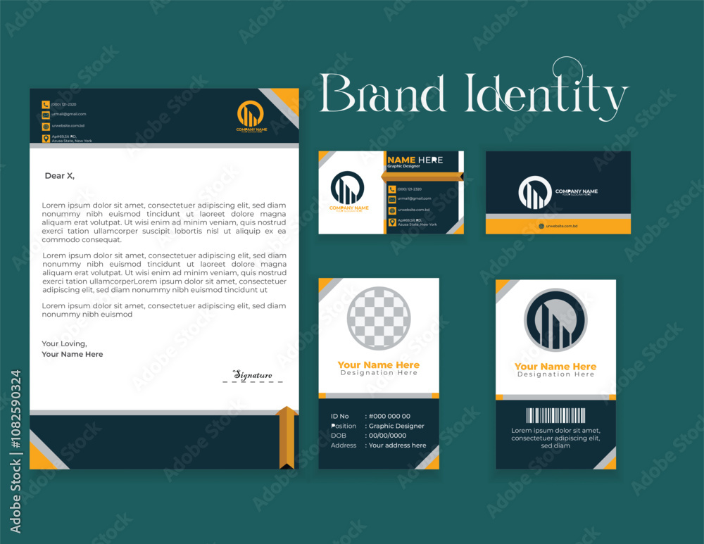 Brand Guidelines Identity. Brand Identity Mock-Up of stationery set ...