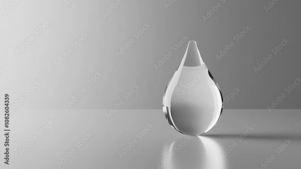 digital water drop + aesthetic + visual "Digital water drop with soft ...