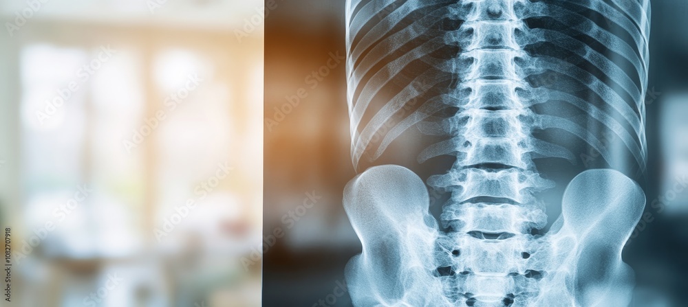 Severe Spinal Disc Degeneration An X-Ray Image Depicting Disc Height ...