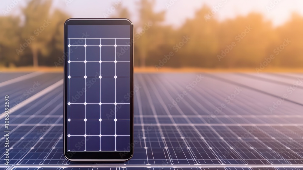 Sustainable Energy Interface, Smartphone app interface displaying solar ...