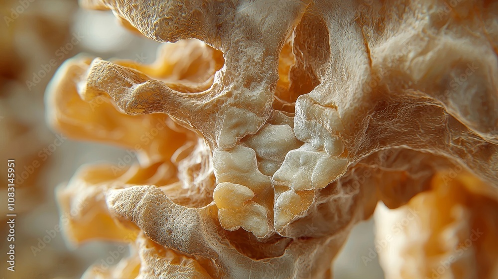 Detailed lumbar spinal injury, sacral region focus, depicting intense ...