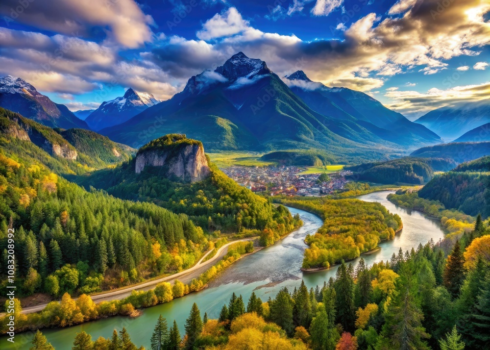 In Squamish, British Columbia, towering mountains frame lush forests ...