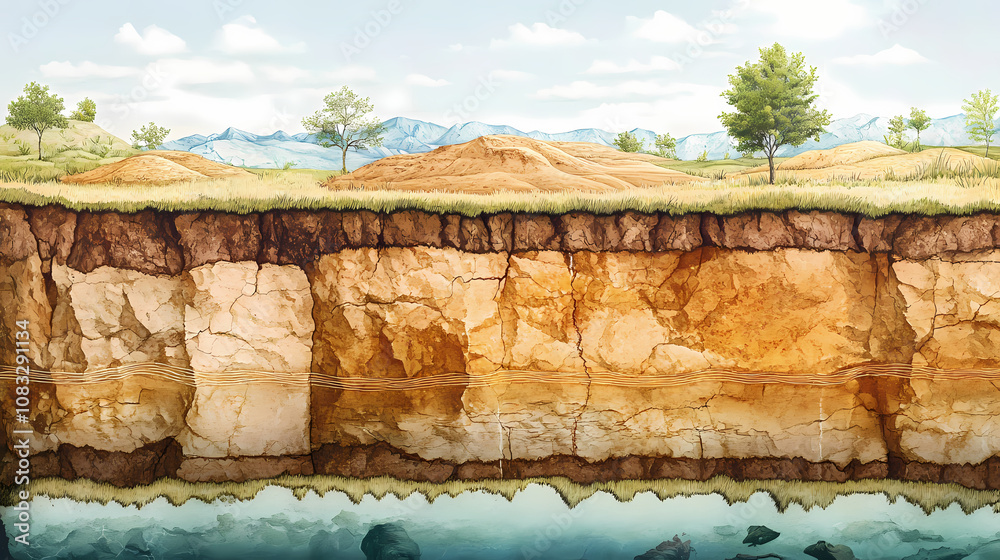 The stratification of soil aquifers and underground water tables is ...