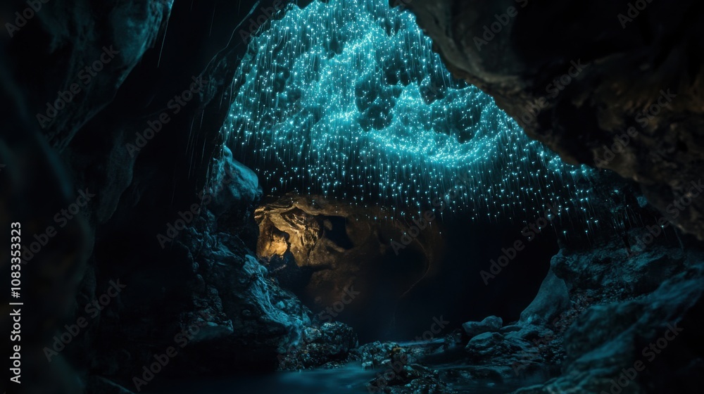 The ethereal glow of the glowworm caves in Waitomo, New Zealand, Cave ...