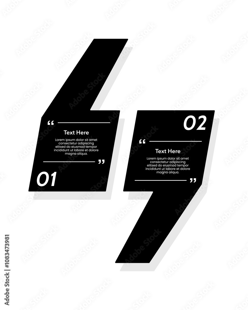 Infographic quotation marks concept. replacement text or speech ...