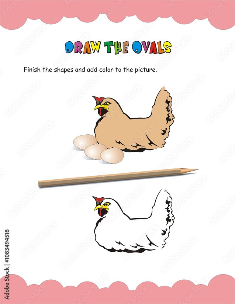 Vector de Stock Complete the picture, Finish the picture worksheet ...