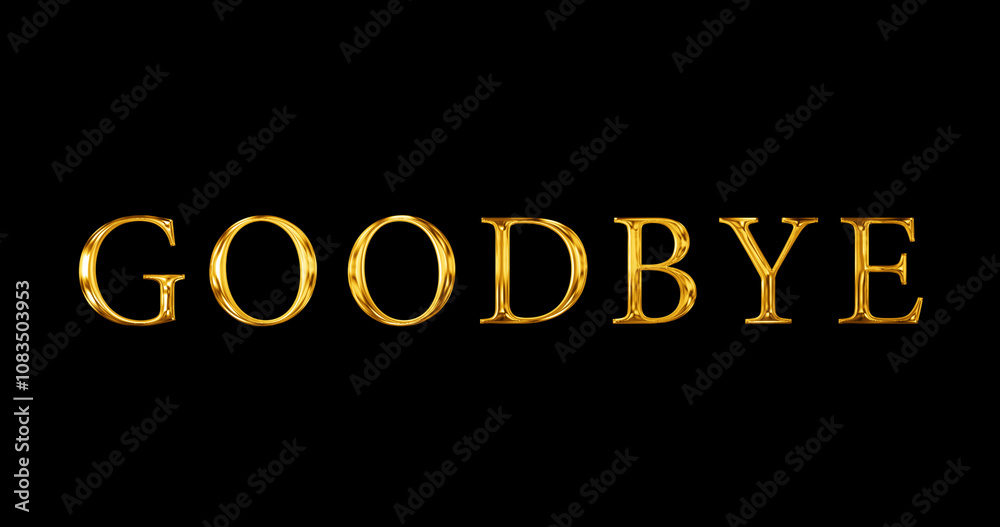 Goodbye, 2025 text animation for New Year festive season golden 3d 4K ...