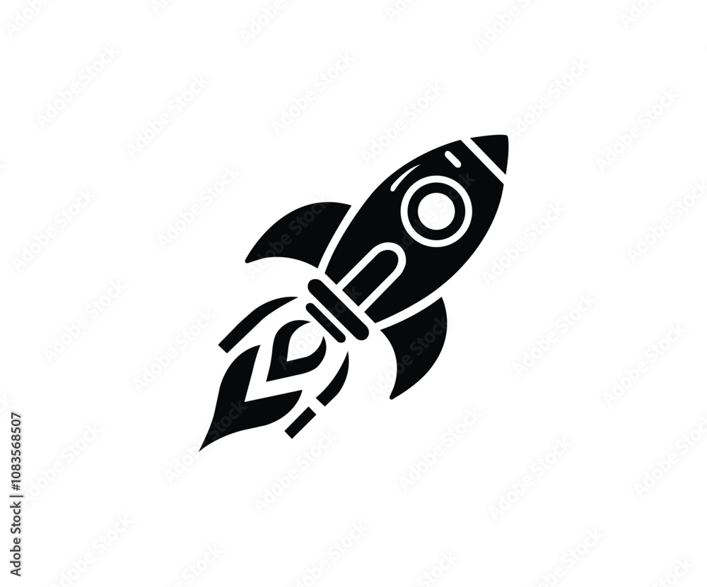 Rocket icon. Good use for symbols, logos, icons, mascots, signs, or any ...