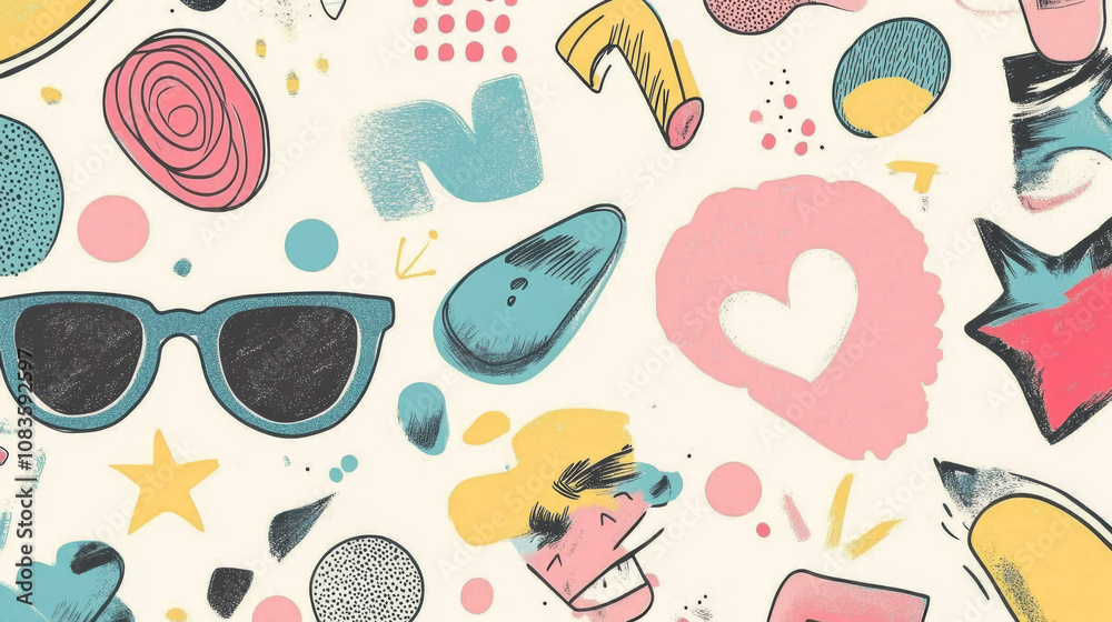 Cute, 2000s-style doodles and images, perfect for making collages. They ...