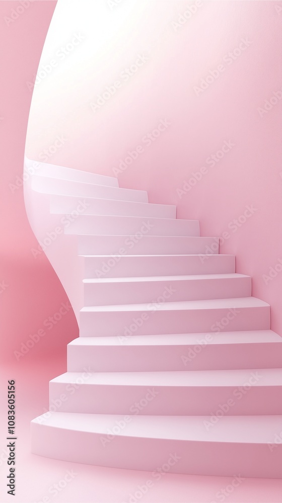 Strategic Growth Journey is visualized through a minimalist staircase ...
