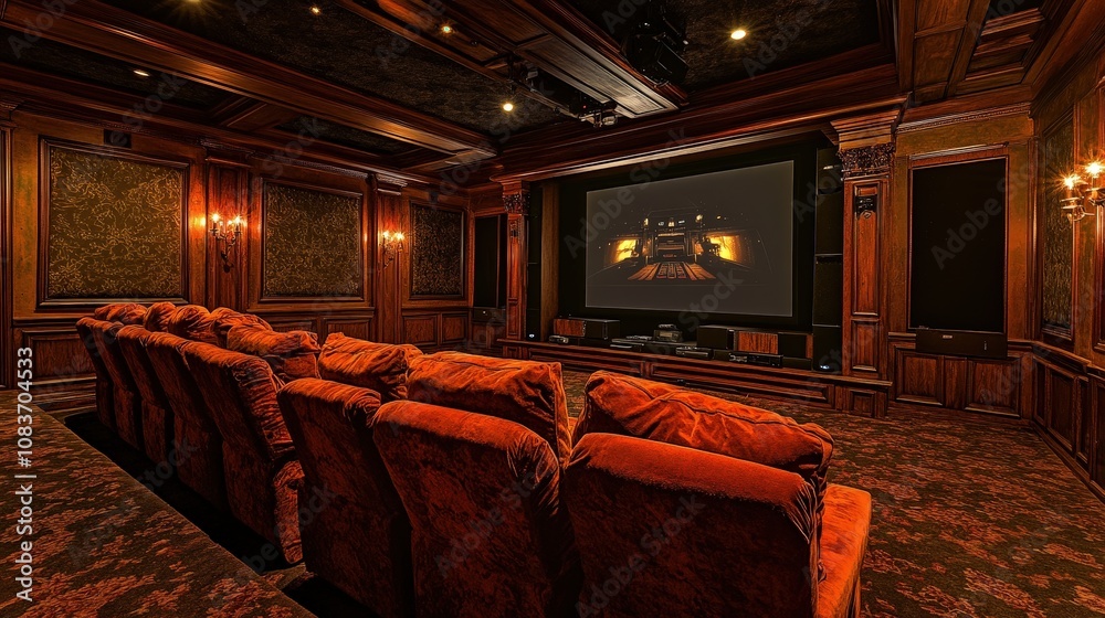 A custom-built home theater setup with 4K projectors and surround sound ...