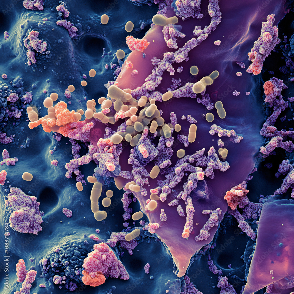 Microscopic View of Probiotics Bacteria Supporting Digestion and Health ...