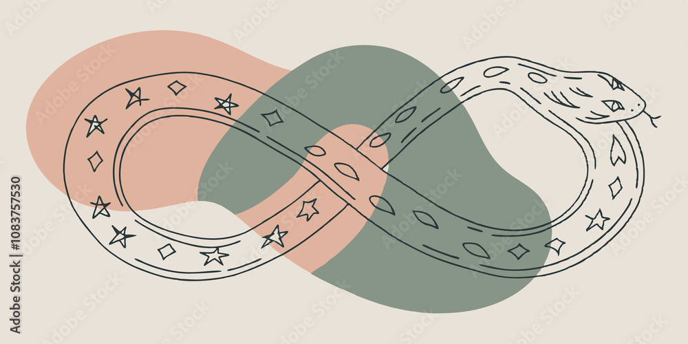 Infinity Symbol The serpent loops into a shape resembling the infinity ...