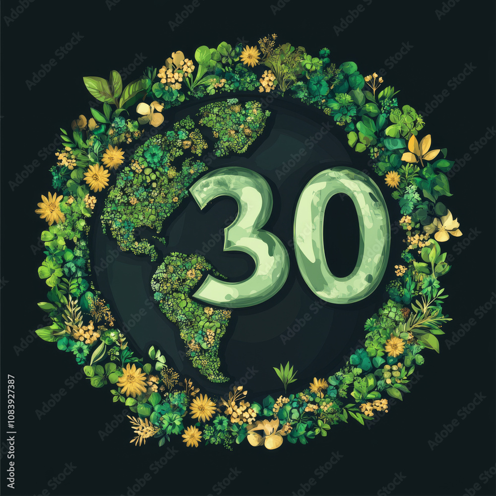 COP30 environmental conference logo promoting climate action, Earth ...