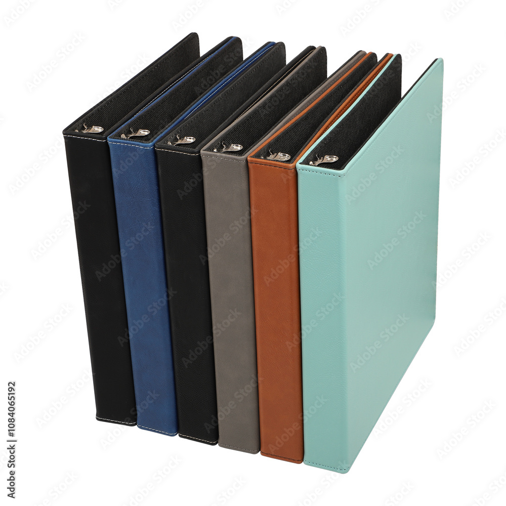Leather binding, leather folder cover mockup, office stuff. Concept ...