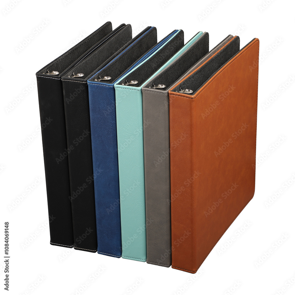 Leather binding, leather folder cover mockup, office stuff. Concept ...