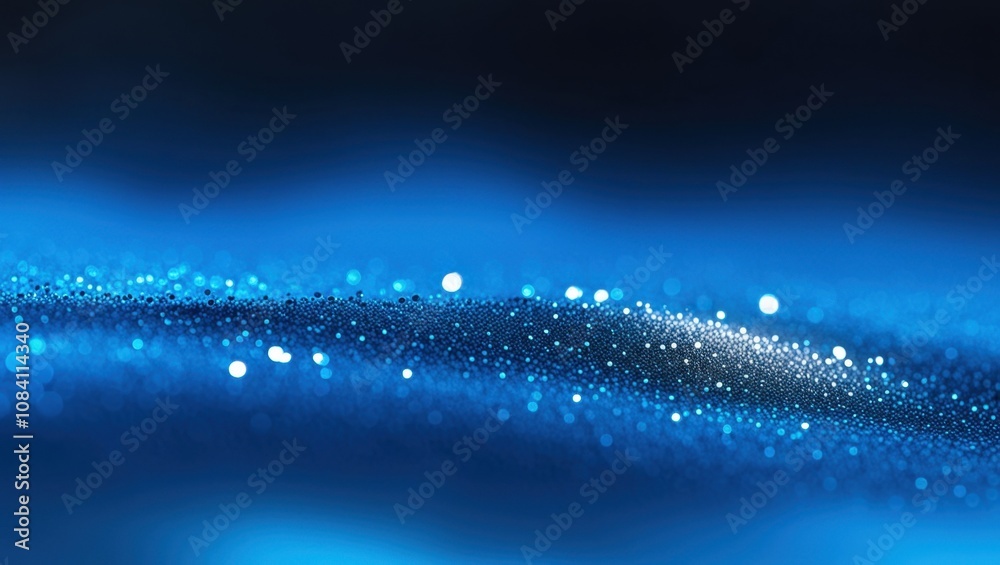 Cosmic dust ring, bioluminescent particles, ethereal blue glow ...