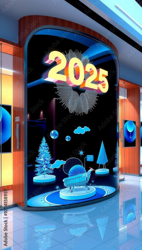 window latest shopping trends showcasing mall Year New displays 2025 ...