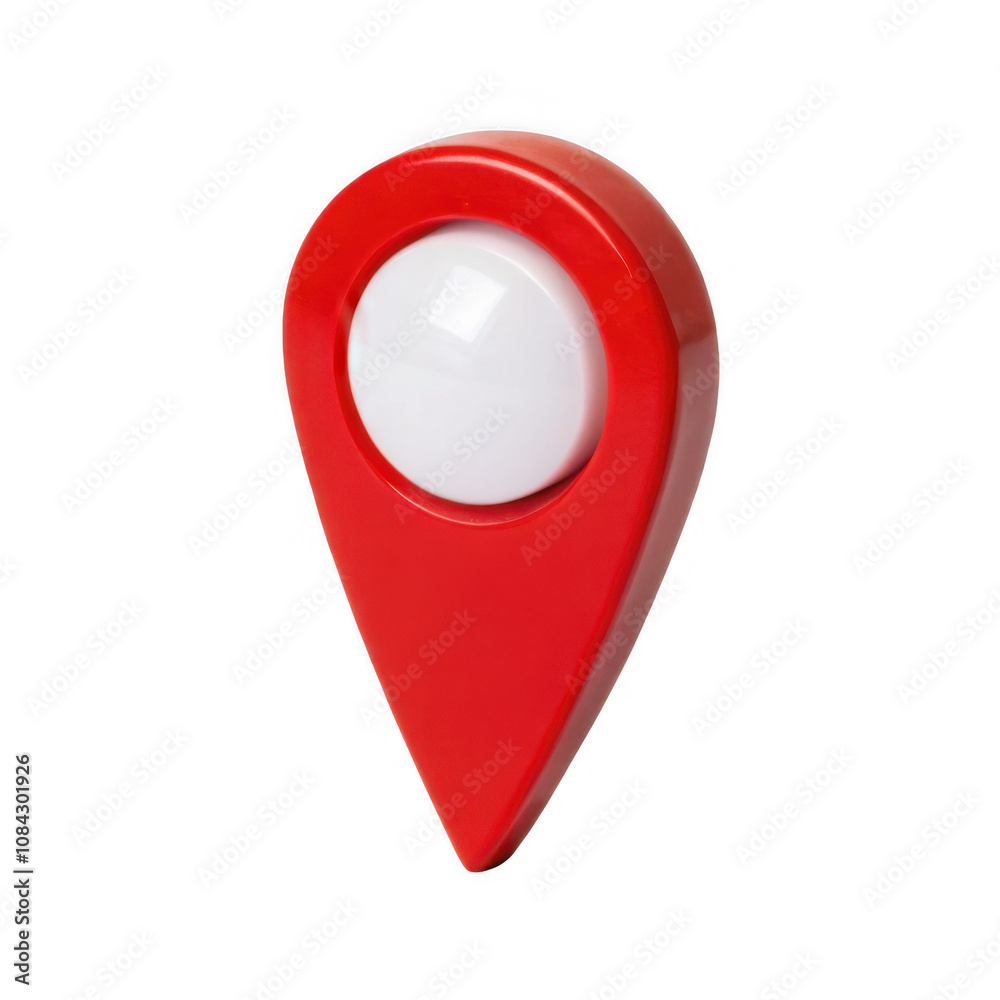 Red map pointer isolated on a transparent background, png Stock Photo | Adobe Stock