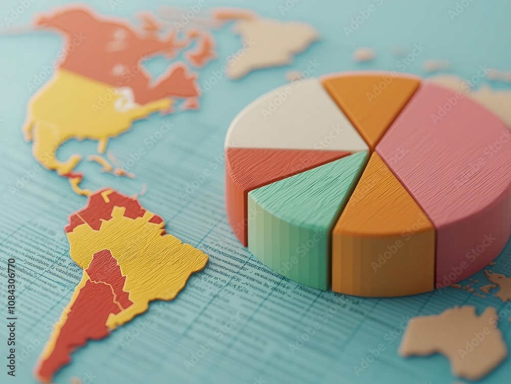 Countryspecific risk analysis, pie charts overlaying maps, political ...